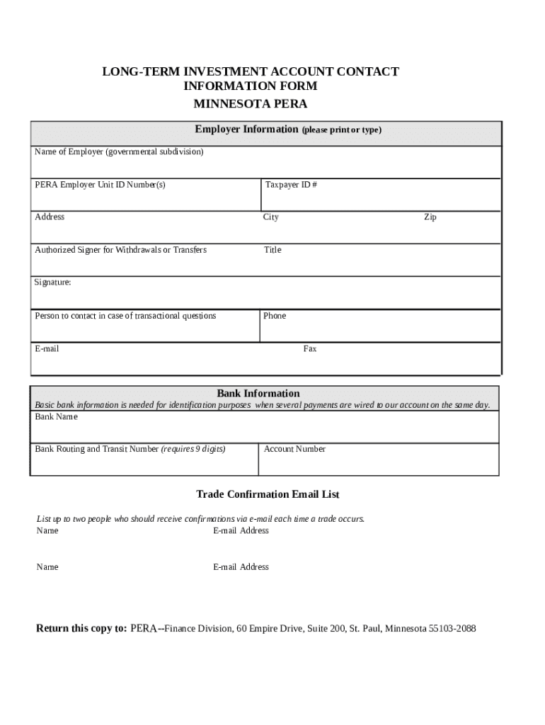 PERA & TRA Retirement Associations Doc Template | pdfFiller