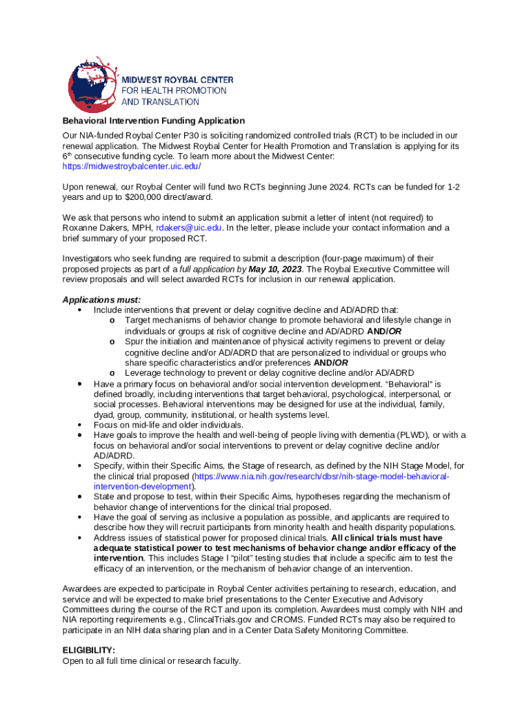 Roybal Centers for Translational Research on Aging (P30 ... Doc ...