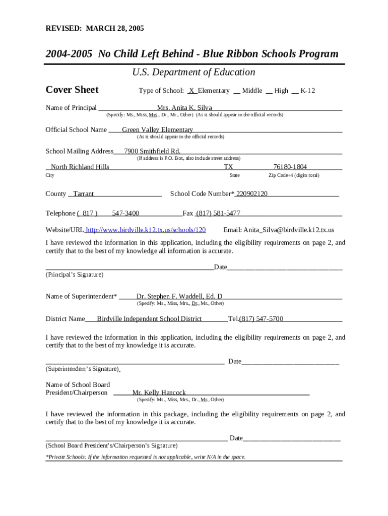 Green Valley Elementary School -- Application - www2 ed Doc Template ...