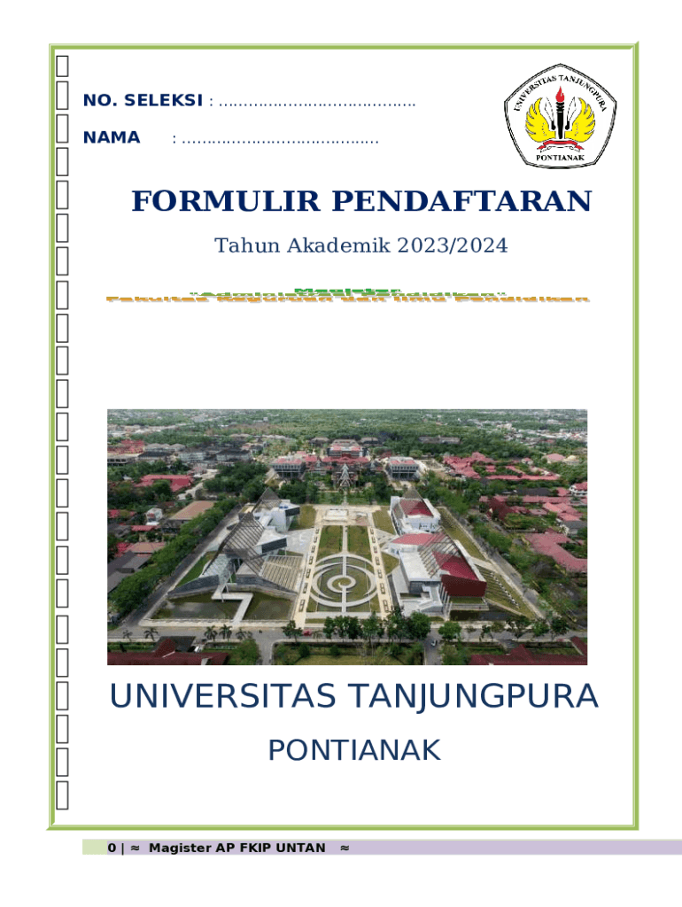 Pendaftaran - fkip untan - Universitas Tanjungpura Doc Template | pdfFiller