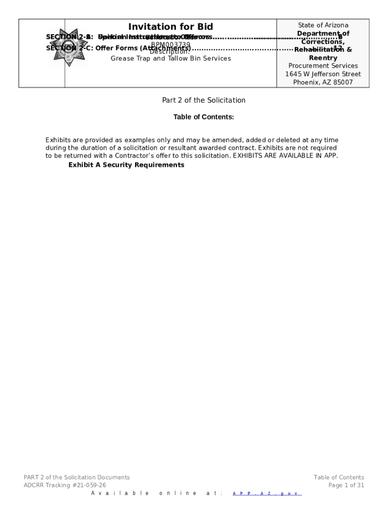 Part 2 of the Solicitation Doc Template | pdfFiller