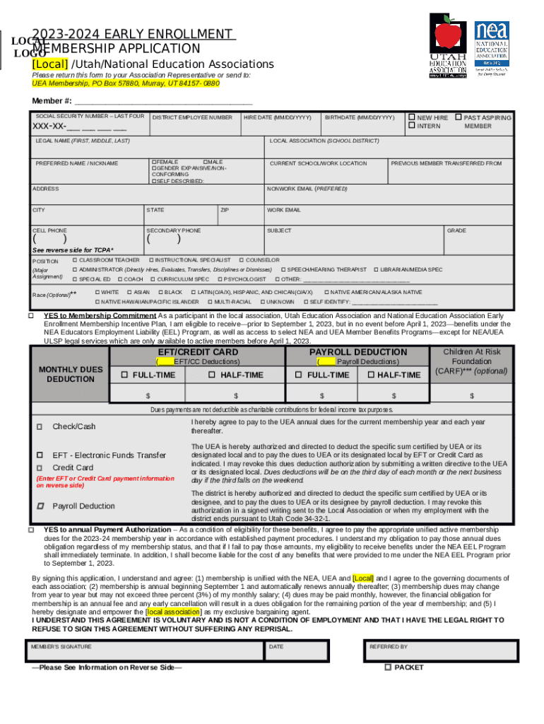 2023-2024 EEC Membership - Utah Education Association Doc Template ...