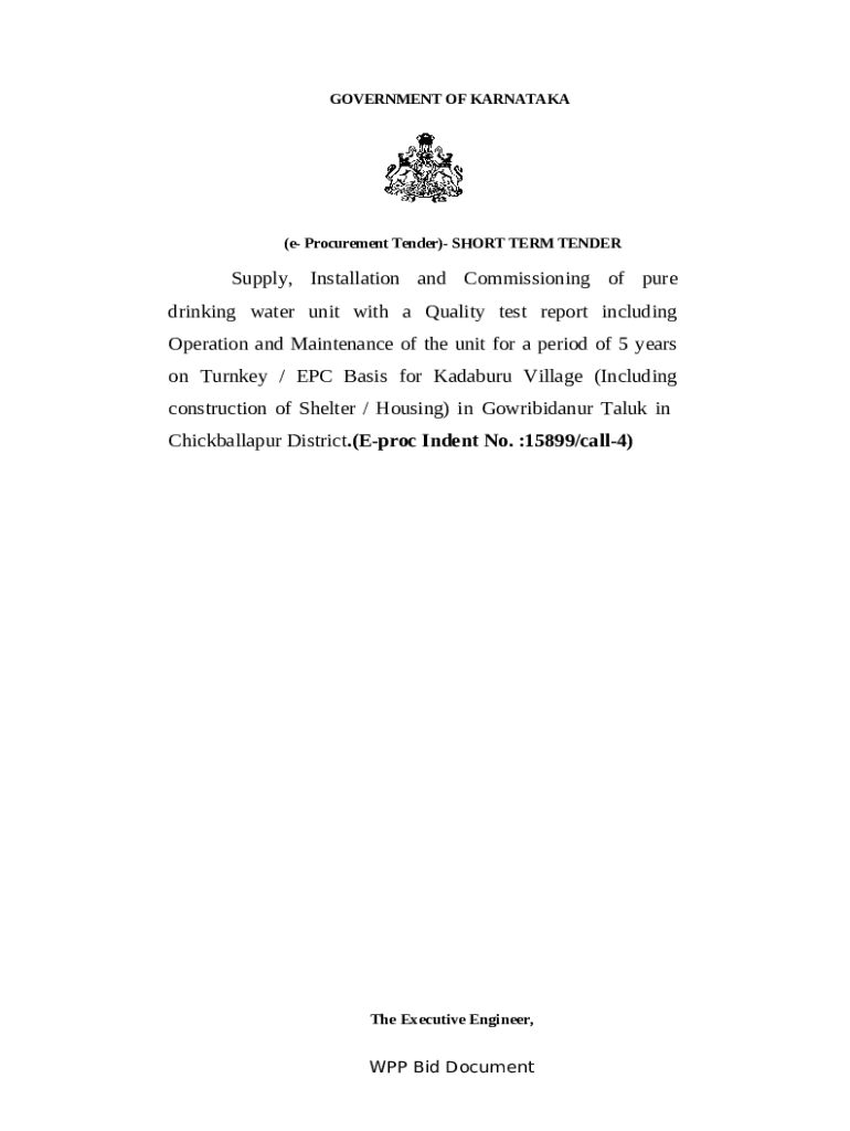 E-proc Indent No. : 15899 / call-4 Doc Template | pdfFiller