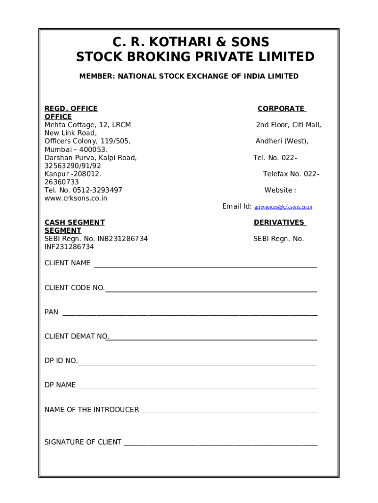 INDIVIDUAL CLIENT REGISTRATION - crksons co Doc Template | pdfFiller