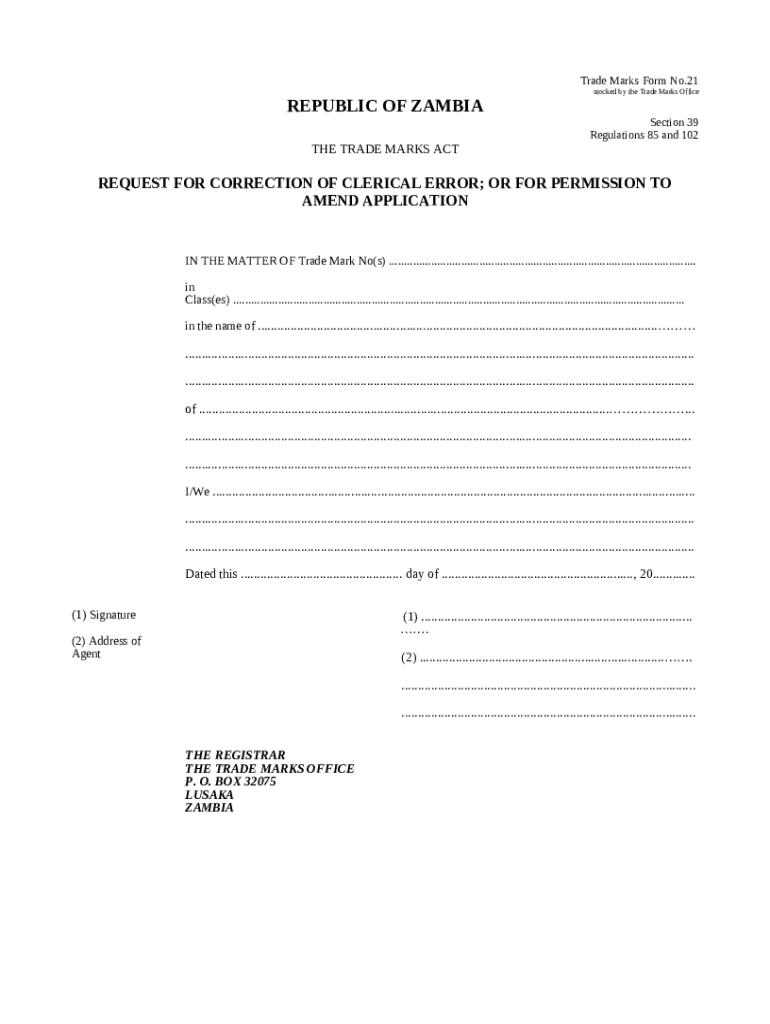 Trade Marks No.21 Doc Template | pdfFiller