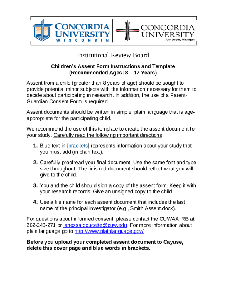 Parent-Guardian Consent Instructions and Template Doc Template | pdfFiller