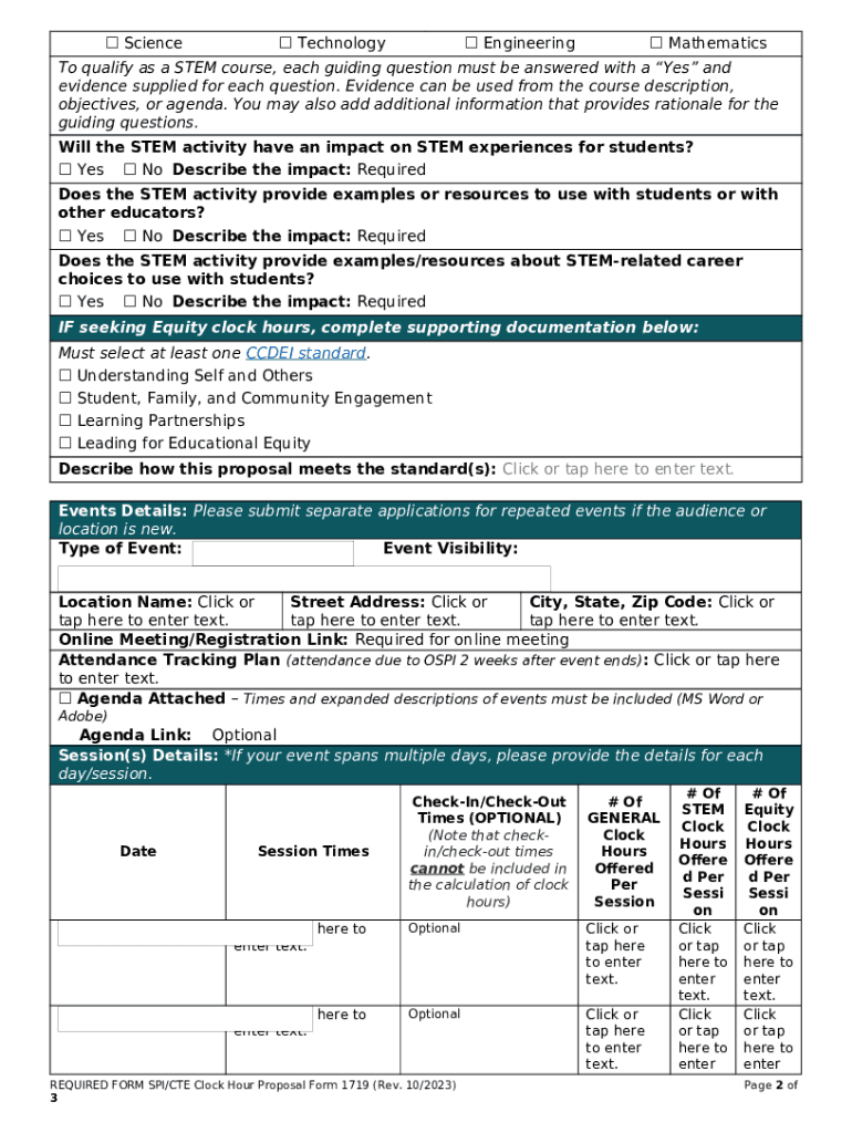 CTE Clock Hour Proposal . CTE Clock Hour Proposal Doc Template | pdfFiller