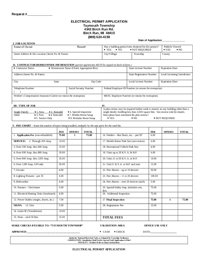 Taymouth Township Doc Template | pdfFiller