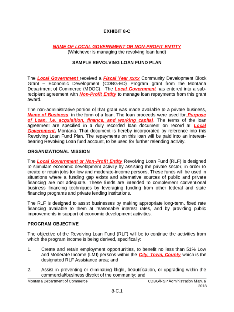 A local government established a new special revenue ... - comdev mt Doc Template | pdfFiller