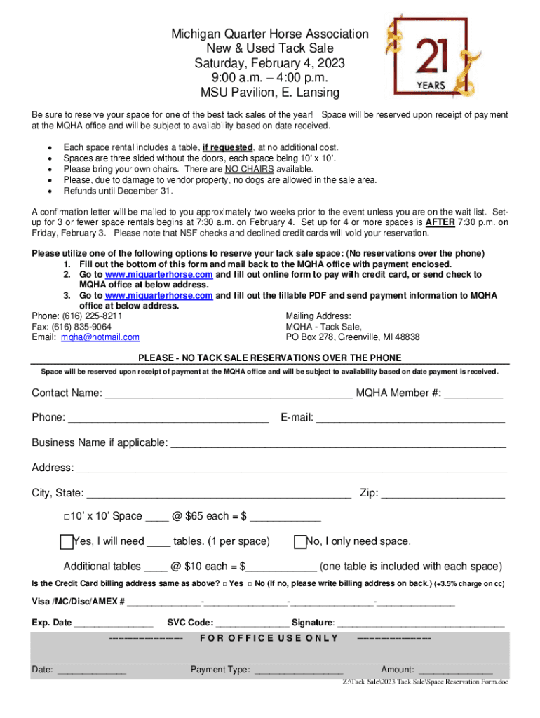 Michigan Quarter Horse Association Agriculture Greenville - Fill Online, Printable, Fillable ...
