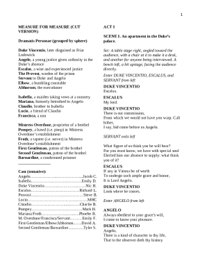 Measure for Measure Act 5: Scene 1 Summary & Analysis Doc Template ...