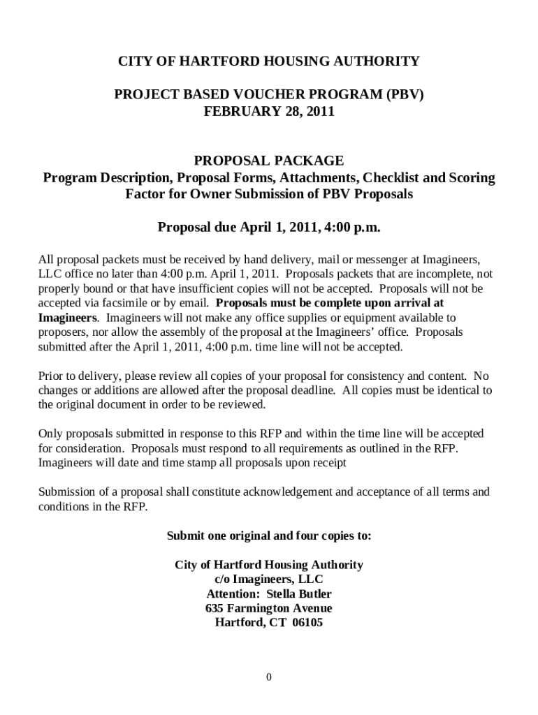 Request For Proposal Housing Choice Voucher Project- ... Doc Template | pdfFiller