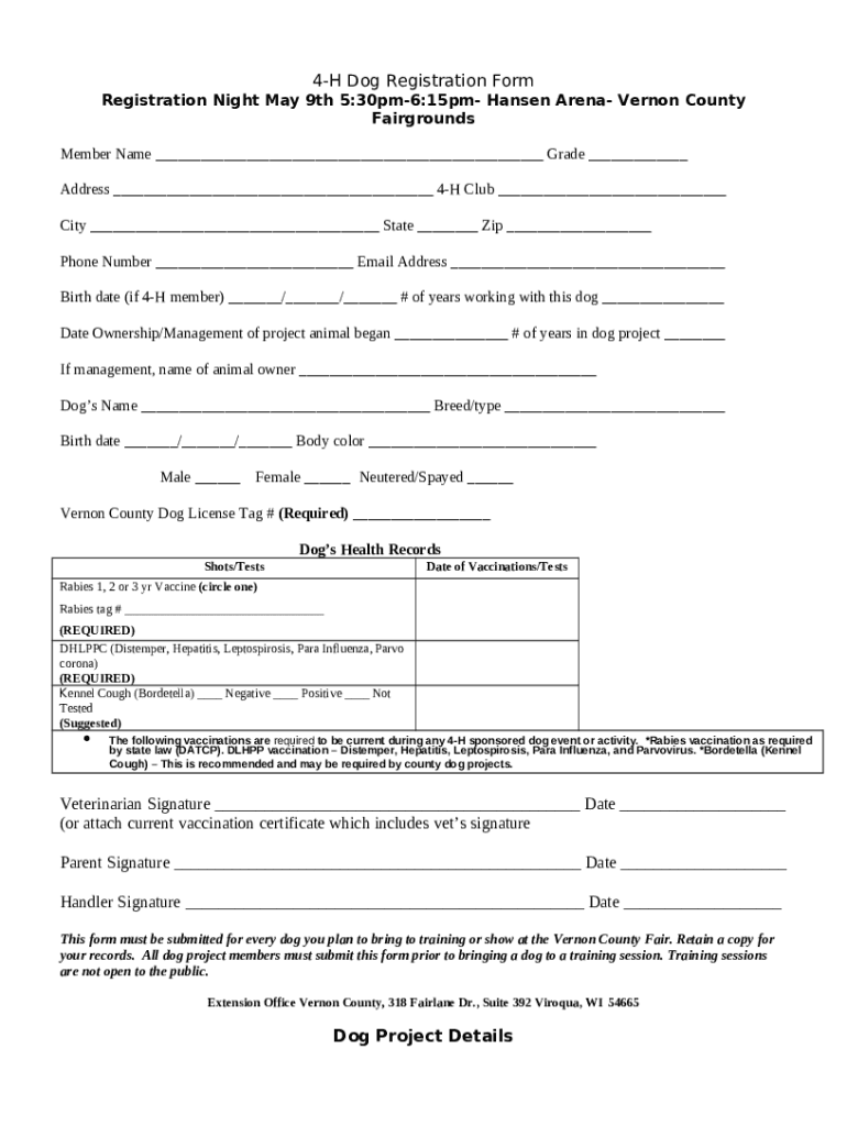 4-H Member Exhibitor Registration Office Use Only Doc Template | pdfFiller