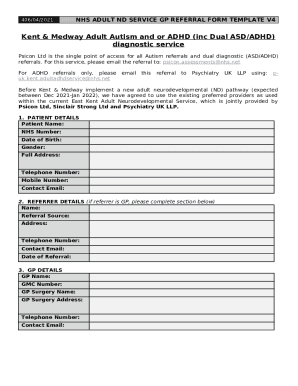 NHS ADULT ND SERVICE GP REFERRAL TEMPLATE V4 Doc Template | pdfFiller