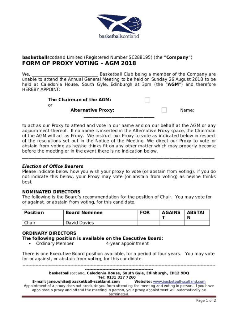 of proxy votingagm 2018 Doc Template | pdfFiller