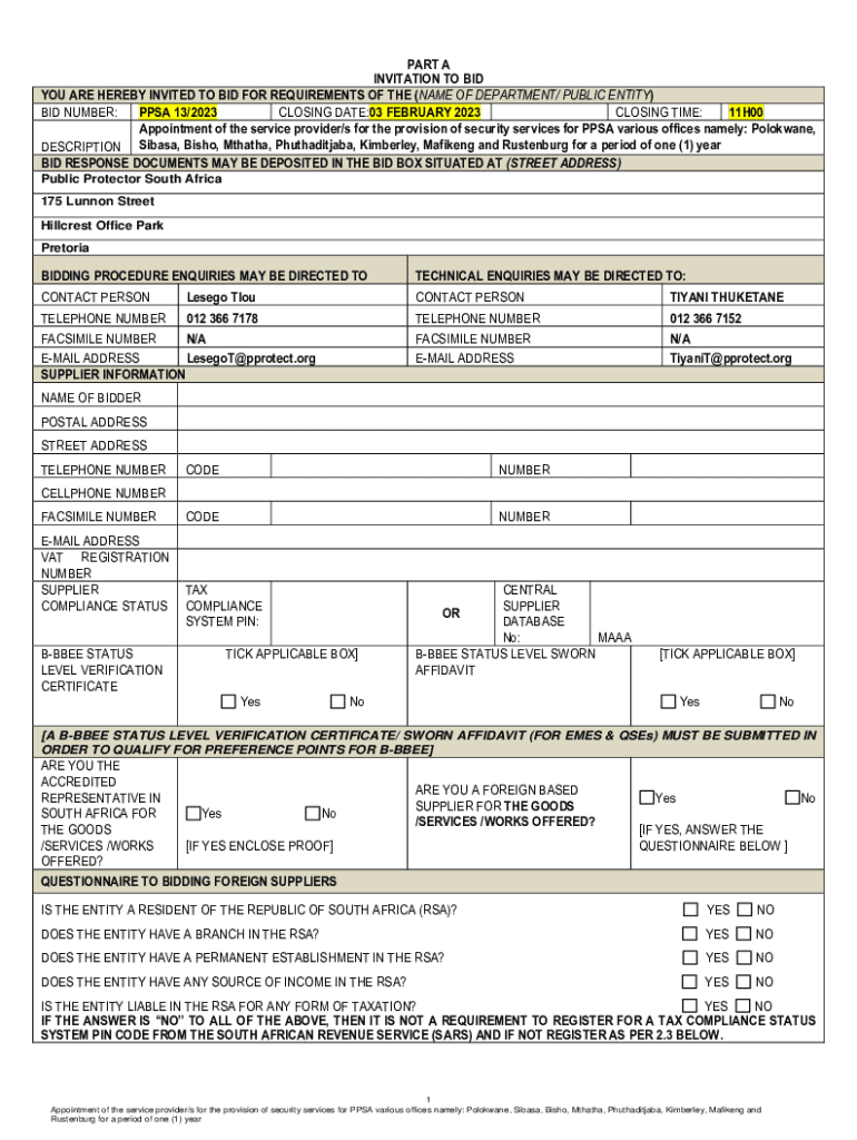 Fillable Online INVITATION TO BID, BAC RESO AND OTHER BIDDING ... Fax Email Print - pdfFiller