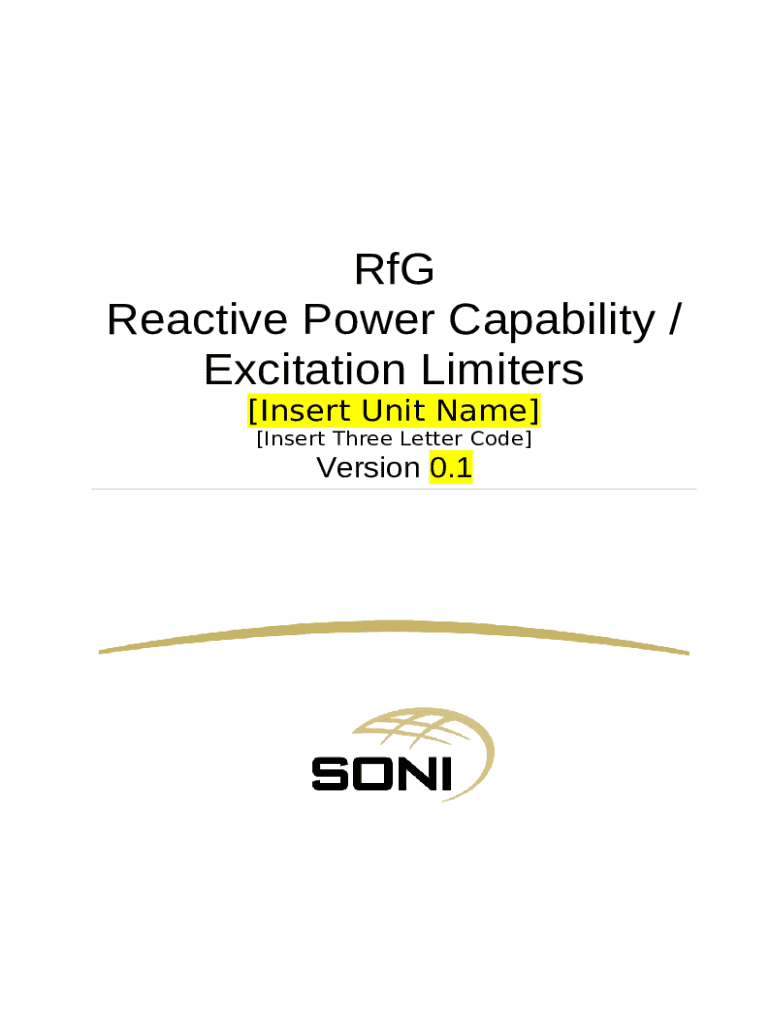 Reactive Power Capability / Excitation Limiters Doc Template | pdfFiller