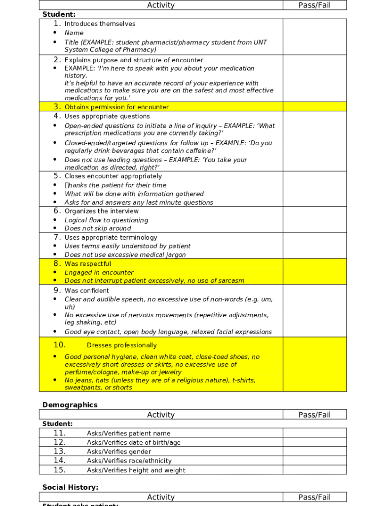 Faculty OSCE Grading Doc Template | pdfFiller