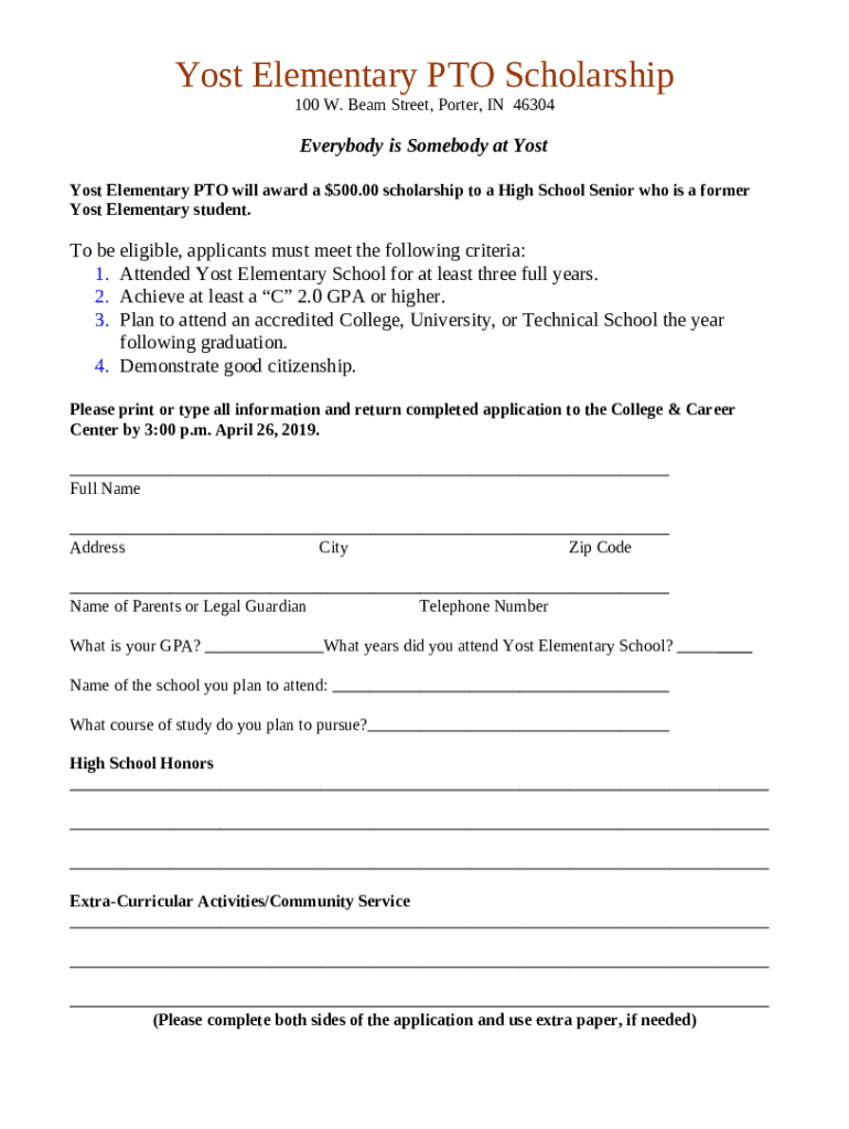 Yost PTO - Dear 4th graders, How lucky were we to have... Doc Template ...