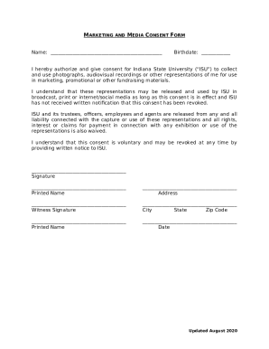 Marketing and Media Consent Doc Template | pdfFiller