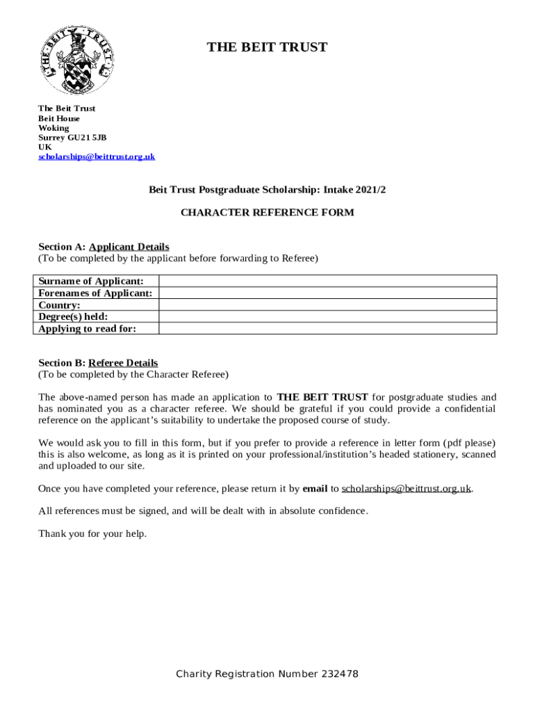 THE BEIT TRUST Doc Template | pdfFiller
