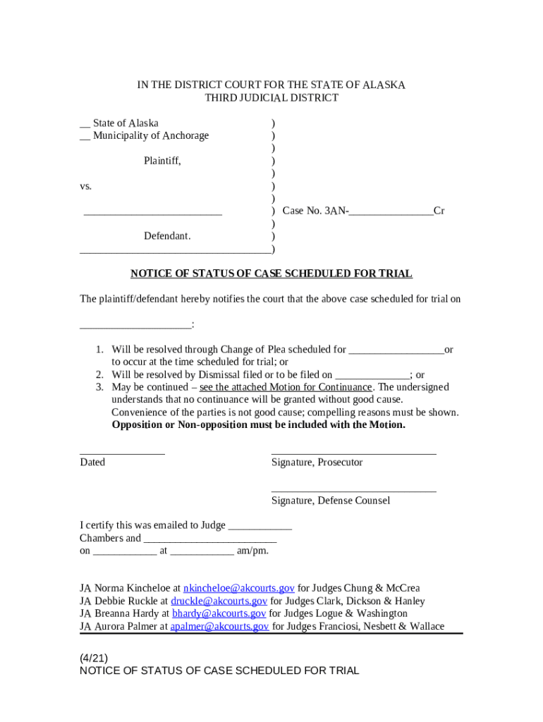 CIV-100 ANCH Summons and Notice to Both Parties of ... - courts alaska ...