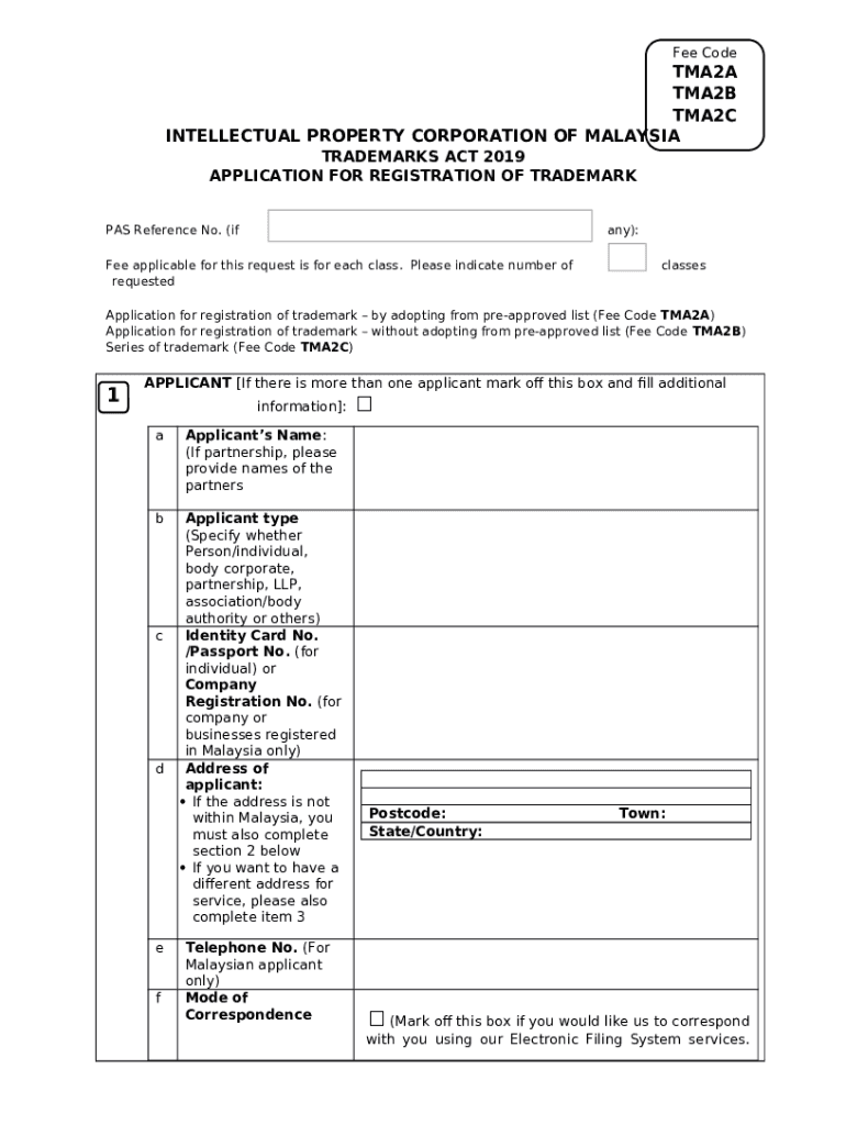 TMA2-Application-for-Registration-of-Trademark. ... Doc Template | pdfFiller