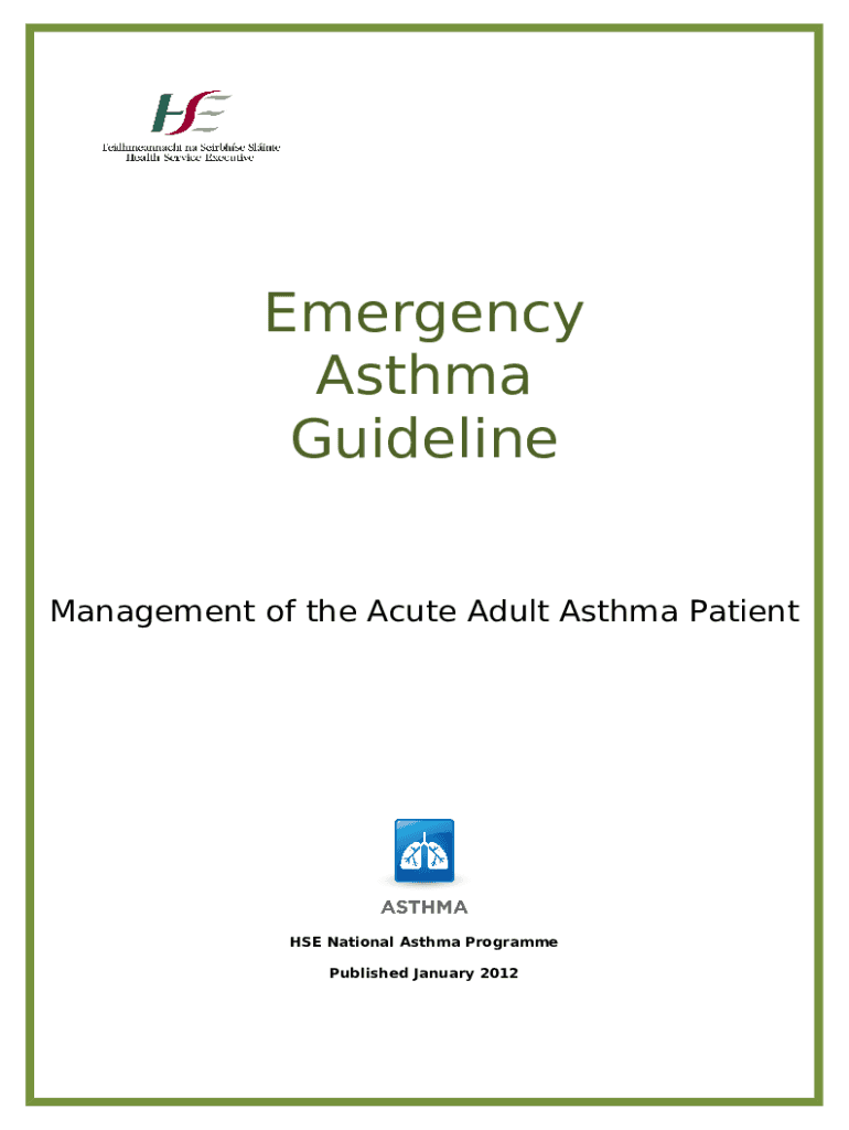 Emergency Asthma Guideline. Management of the Acute Asthma Patient Doc ...