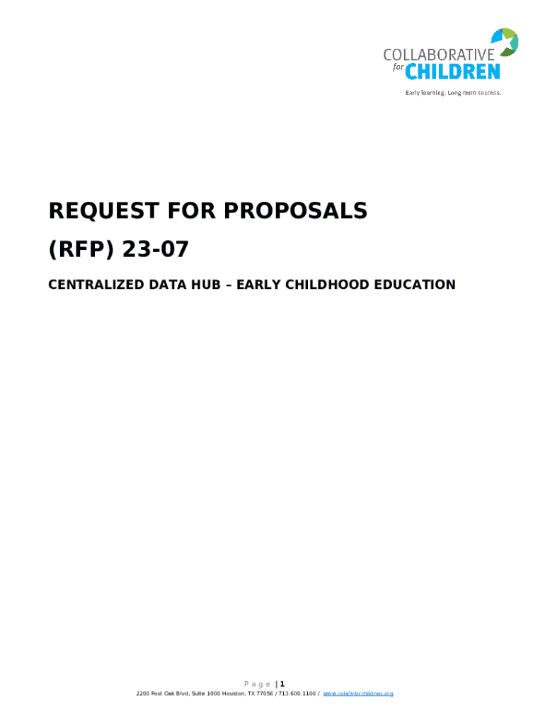 Request for Proposals - FY19 Preschool for ALL (PFA) Doc Template ...