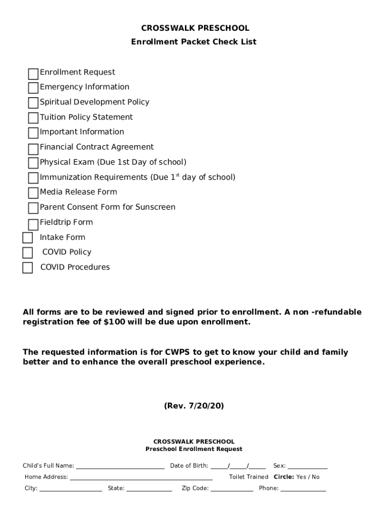 CROSSWALK PRESCHOOL Parental Consent for ... Doc Template | pdfFiller