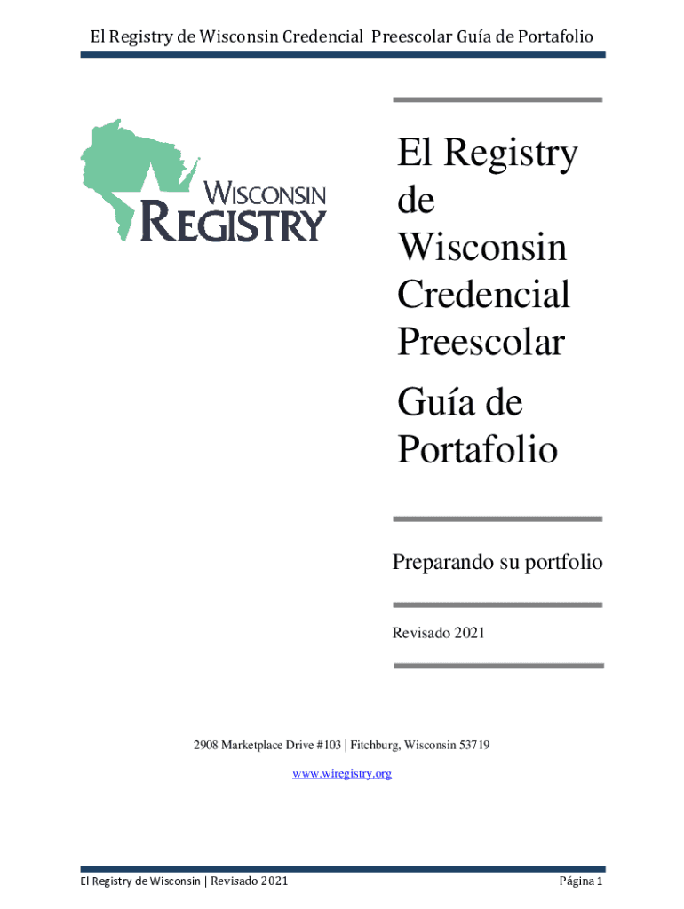 Completable En línea The Wisconsin Registry Preschool Credential ...