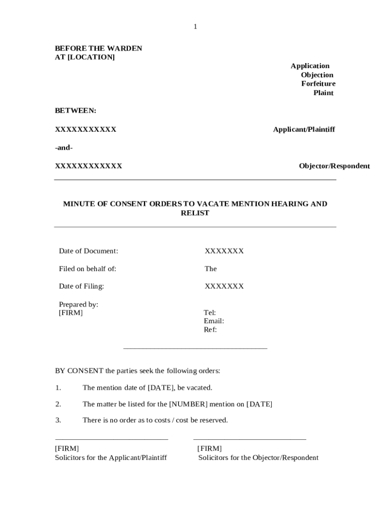 How do I apply for consent orders? Doc Template | pdfFiller