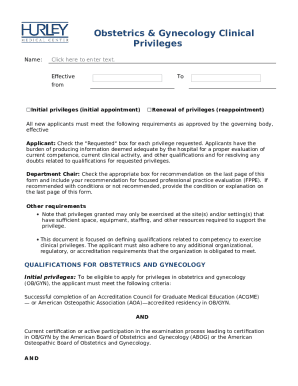 UNMH Internal Medicine Clinical Privileges Doc Template | pdfFiller