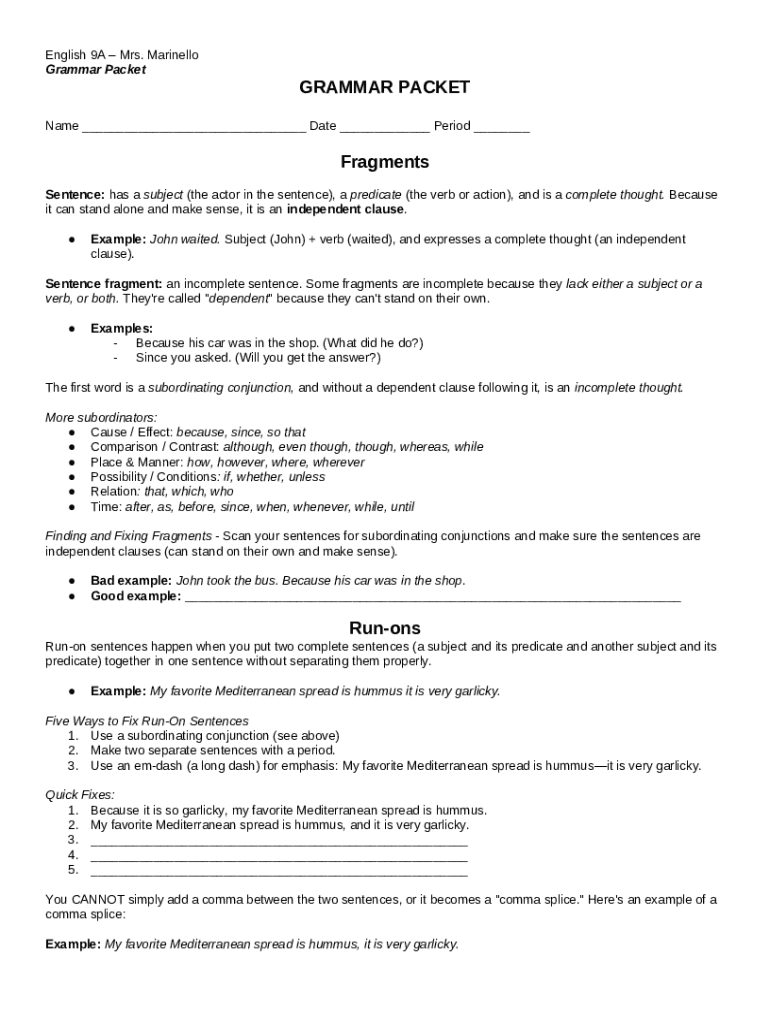 Grammar-practice-7 - For grammar Doc Template | pdfFiller