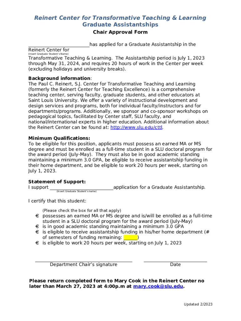 Chair Approval Doc Template | pdfFiller