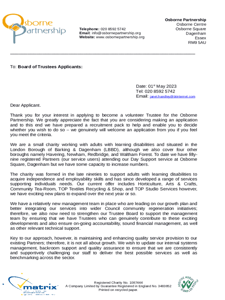 Trustee Application - SNAP Doc Template | pdfFiller