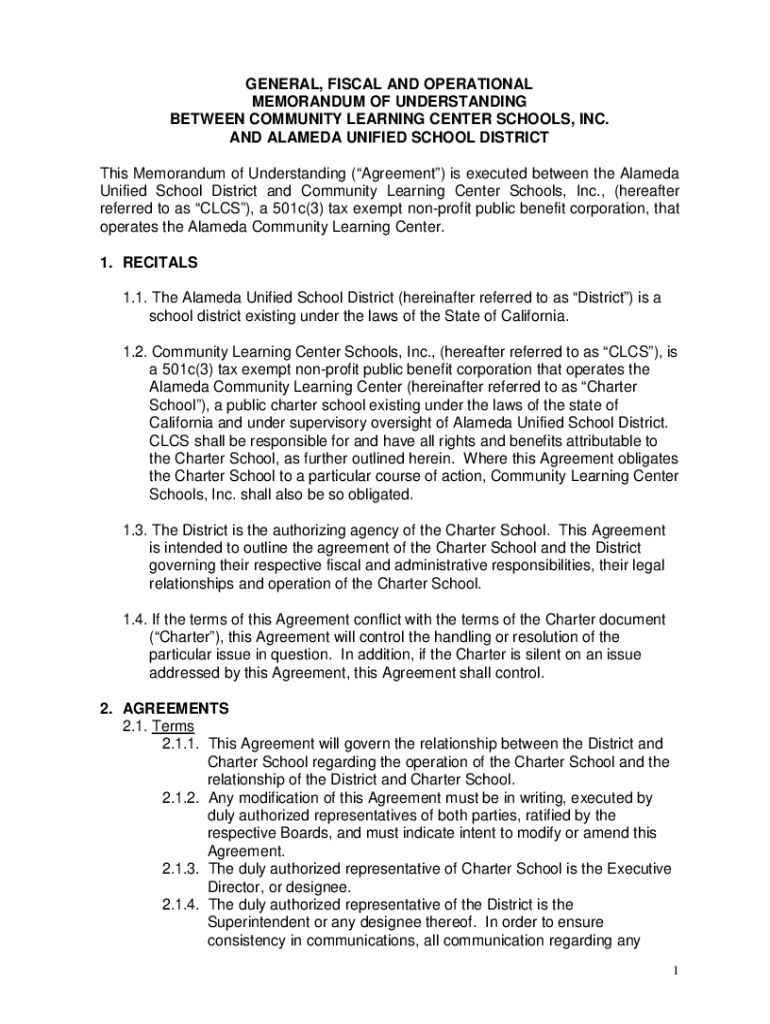 Fillable Online Draft MOU Template Fax Email Print - pdfFiller