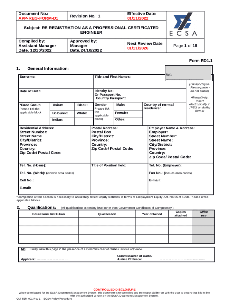 R-02-STA-PCE Competency Standard for Registration as ... Doc Template ...