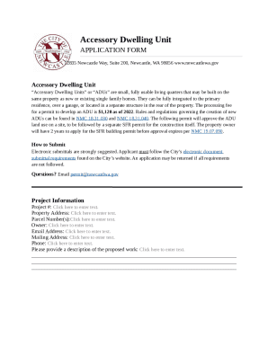 ADU FAQ SHEET Doc Template | pdfFiller