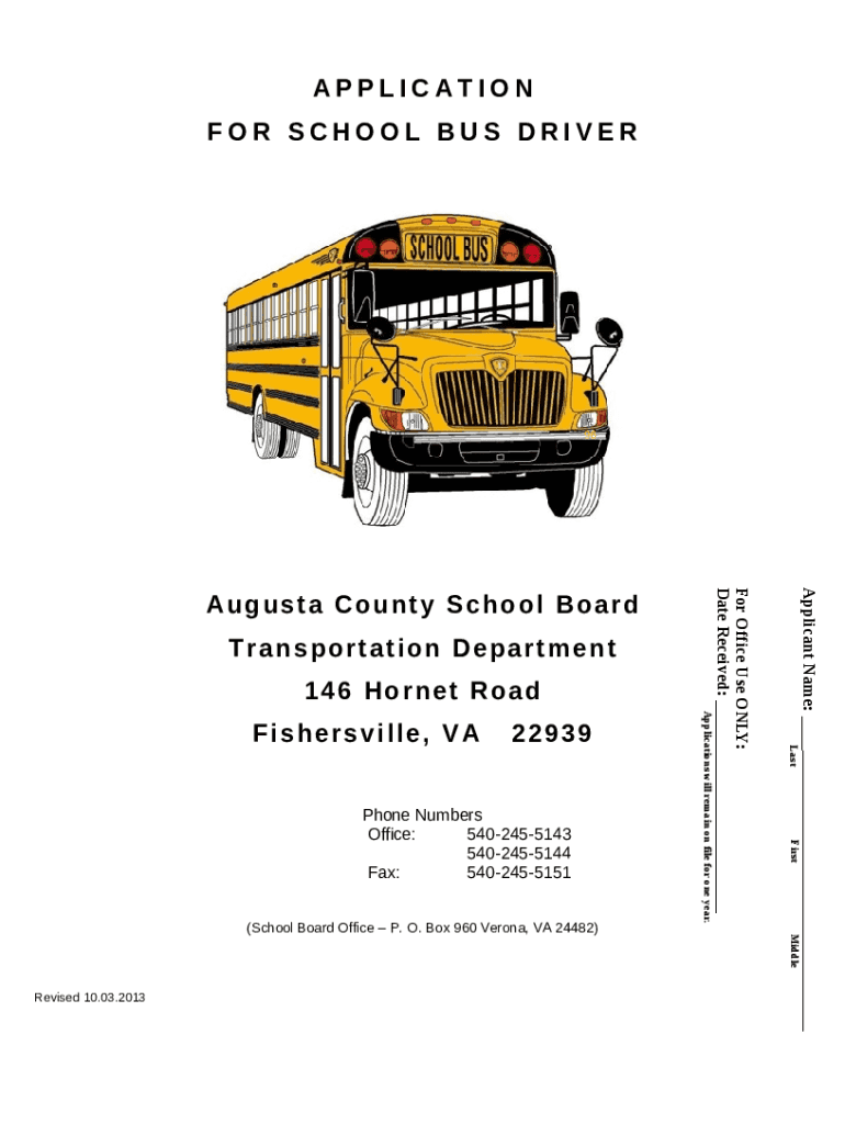 application for bus driver Doc Template | pdfFiller