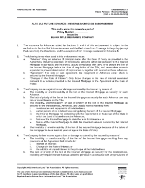 ALTA Short Residential Loan Policy Doc Template | pdfFiller