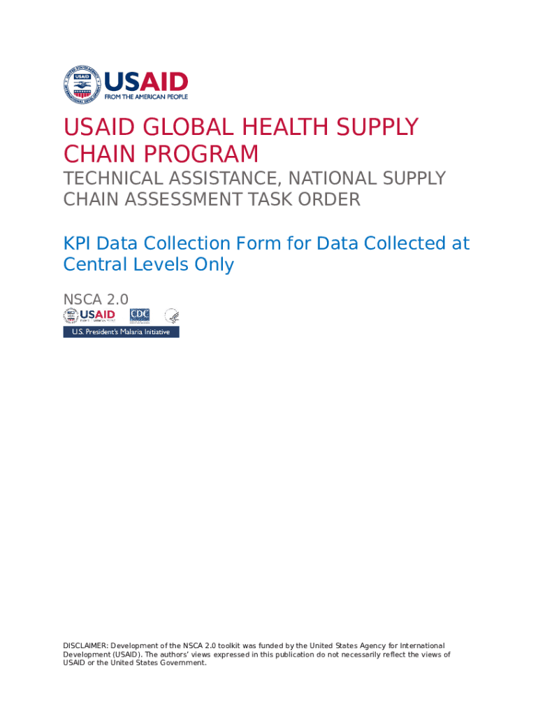 KPI Data Collection for Data Collected at Central ... Doc Template ...