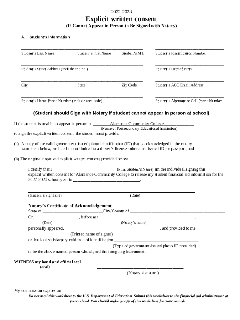 Statement of Fact and Ined Consent Doc Template | pdfFiller