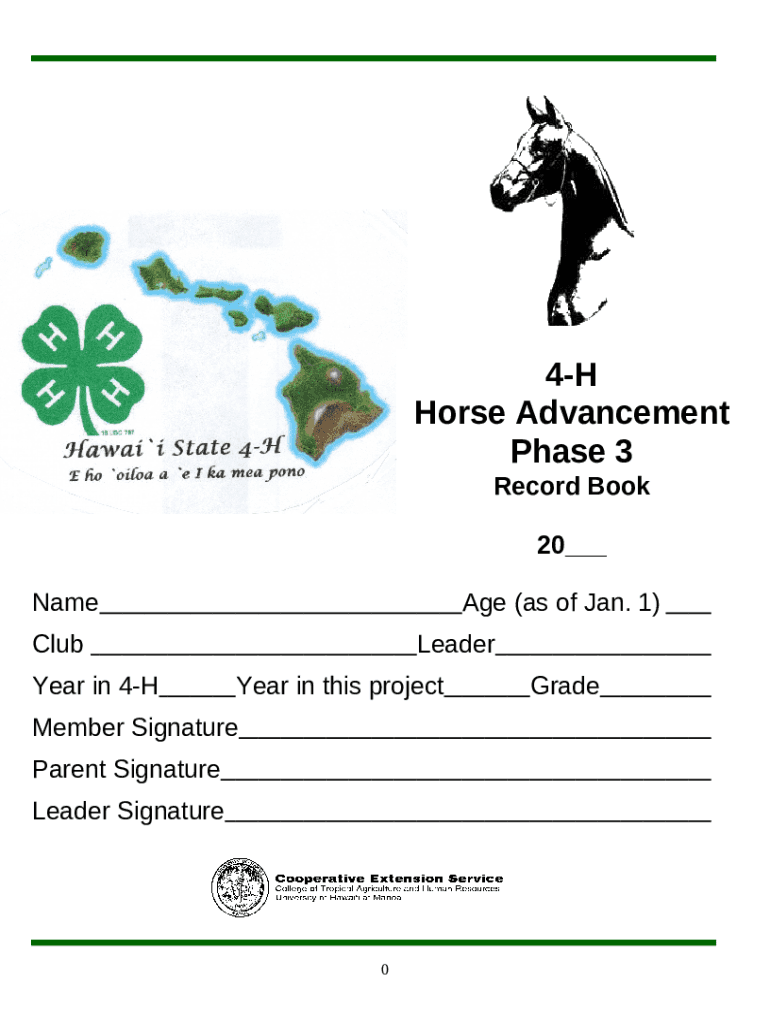 The 4-H Horse Project, Care and Management of the Horse - manoa hawaii ...