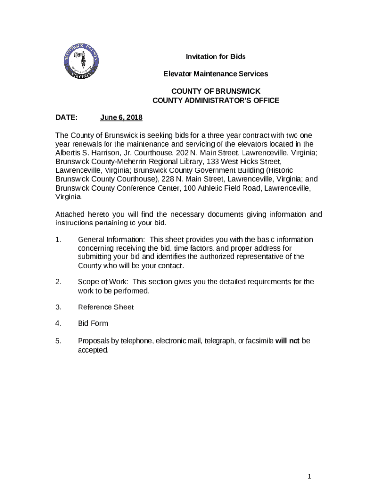 Bid Openings and RFP/RFQ Notices Doc Template | pdfFiller