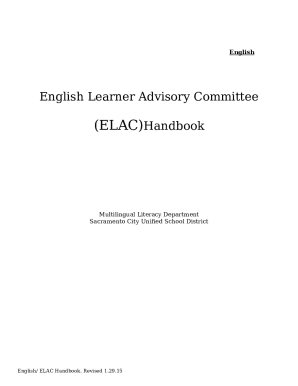 English Learner Advisory Committee Handbook - images Doc Template ...