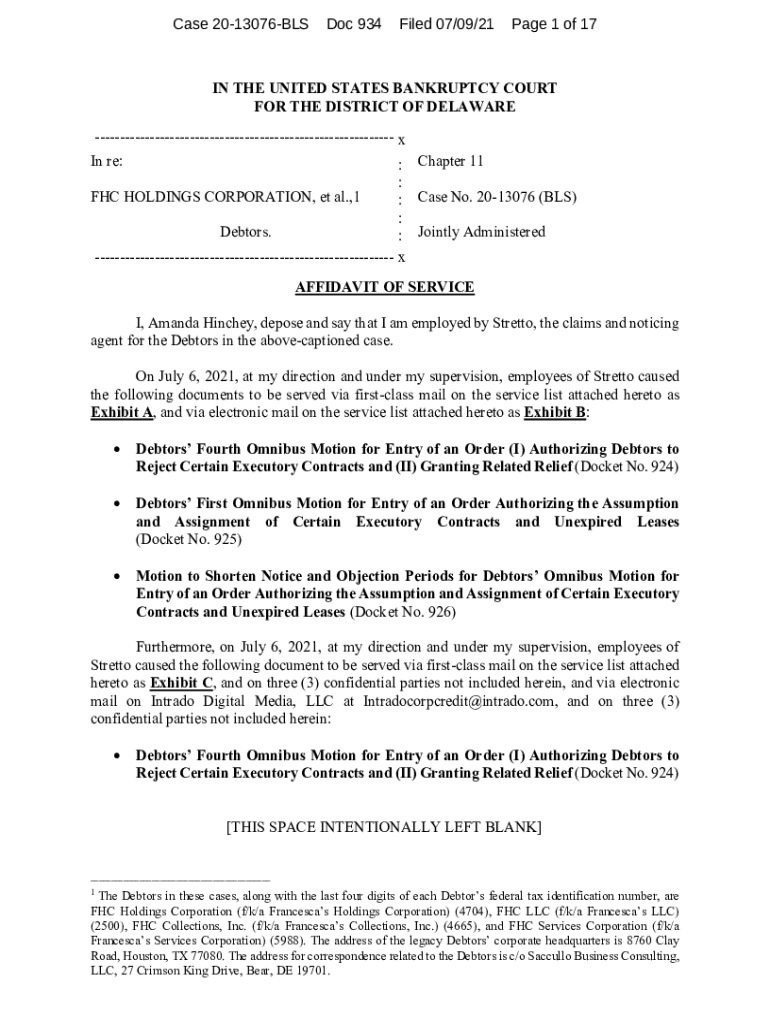 Fillable Online Chapter 11 ) THE HERTZ CORP., et al., ) ) Case No. 2 ...