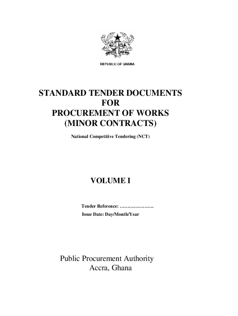 Fillable Online invitation for tenders national competitive tendering (nct) Fax Email Print ...