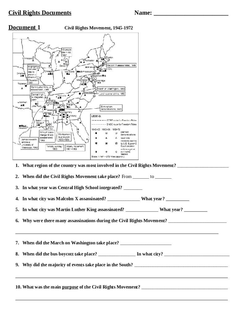 The Modern Civil Rights Movement and the Kennedy ... Doc Template ...
