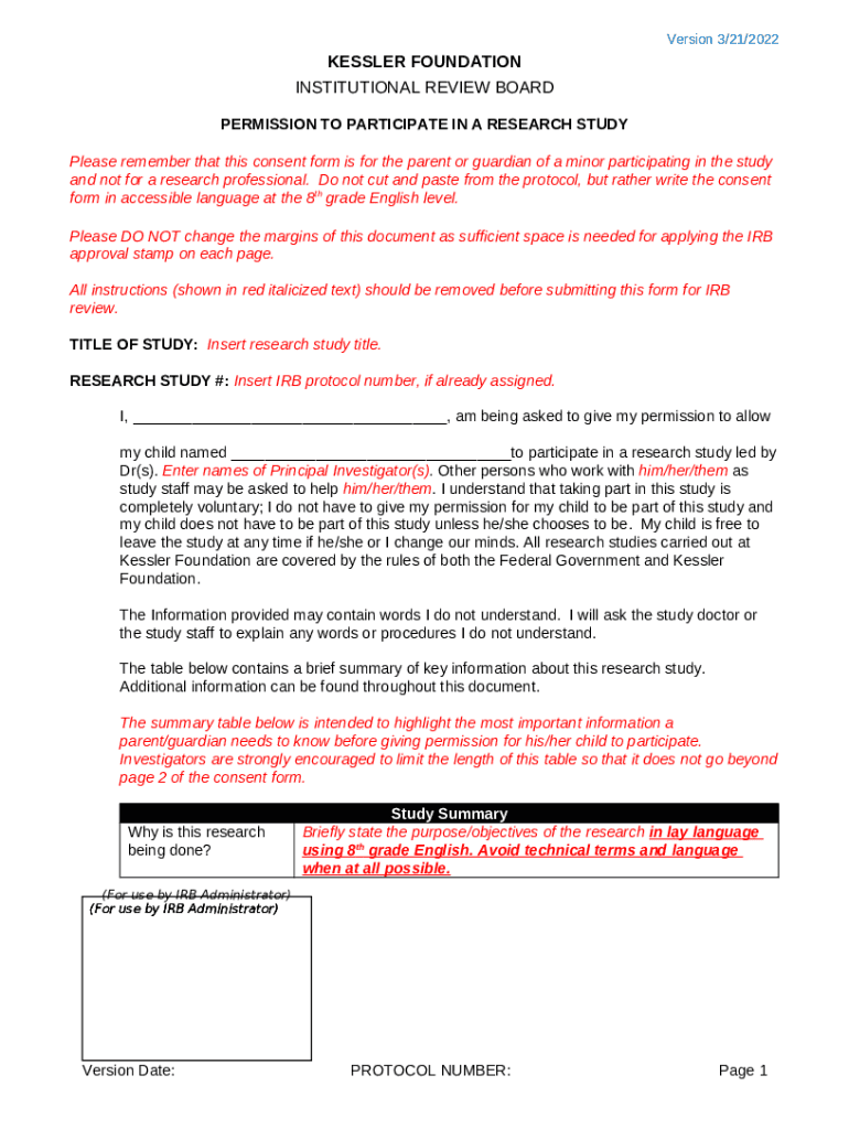 Policies and Procedures Manual IRB Doc Template | pdfFiller